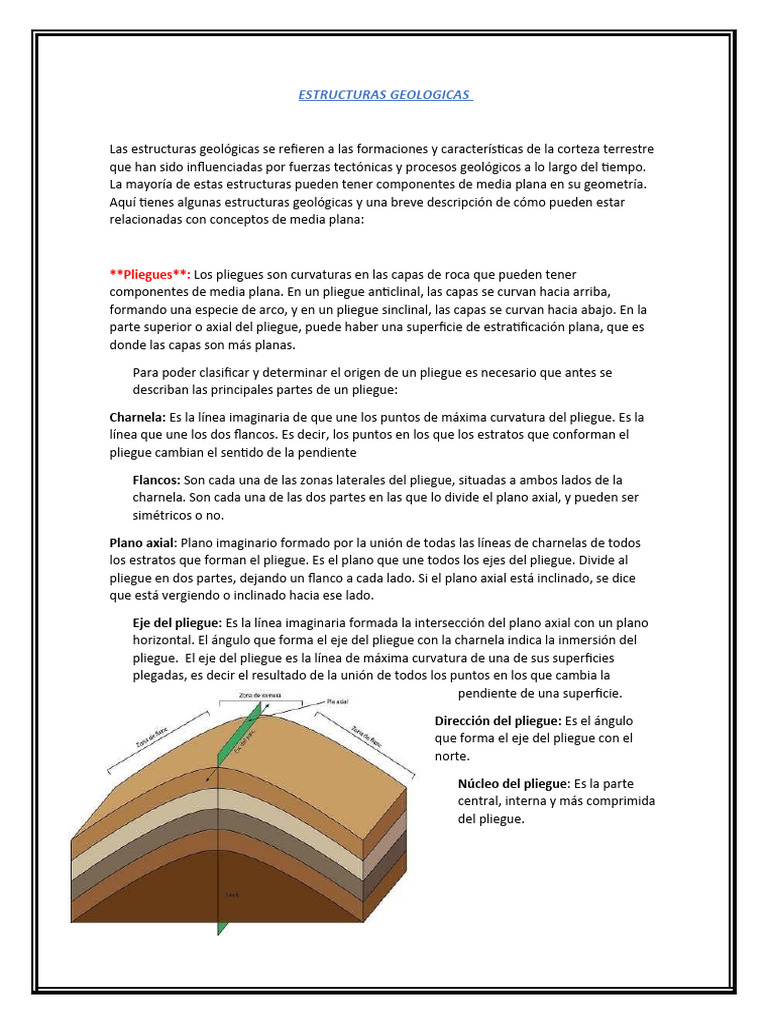 ESTRUCTURAS GEOLOGICAS | PDF | Geología | Roca (geología)
