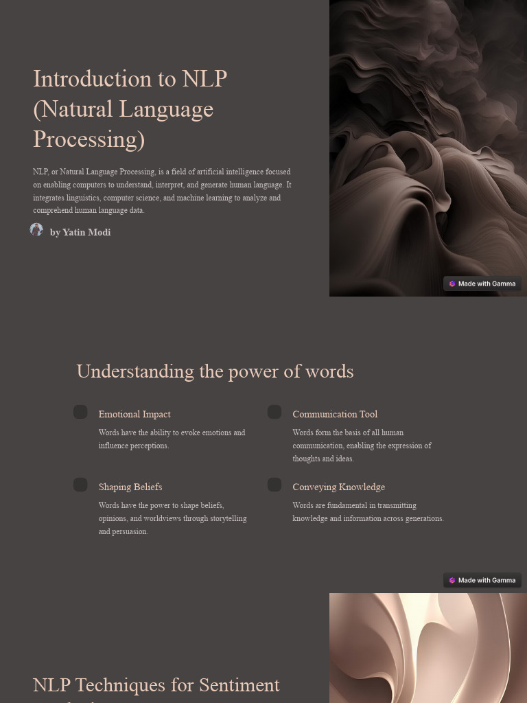 Introduction To NLP Natural Language Processing1 | PDF | Speech ...
