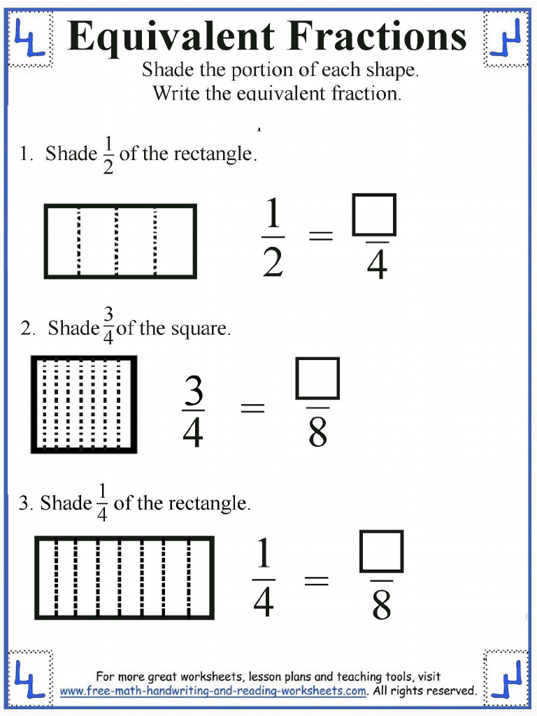 equivalent-fraction-worksheets | PDF