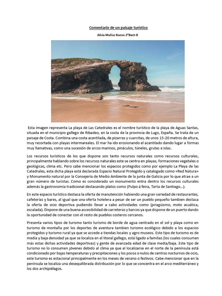 Practico - Turistico - Tema7 - AliciaMuñoz | PDF | Turismo | Área rural