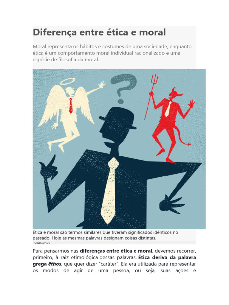 Resumo DiferenÇa De Ética E Moral Jujuju Download Grátis Pdf