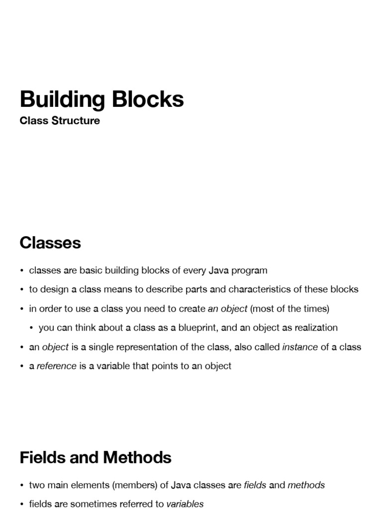 Classstructure Pdf Class Computer Programming Java Programming Language