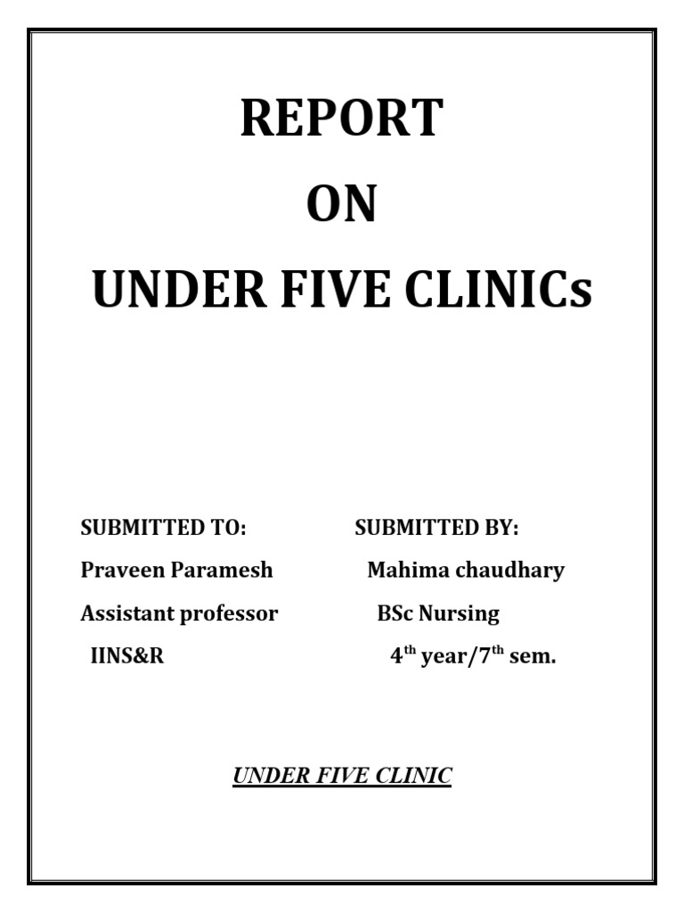 8.2 UNDER FIVE CLINIC MC | PDF | Infection | Tuberculosis