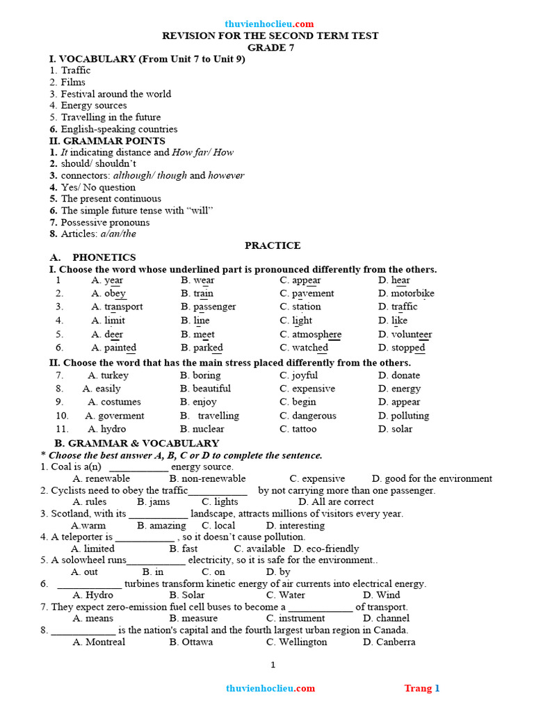 De Cuong On Tap Tieng Anh 7 HK2 Global Nam 22 23 | PDF | Fossil Fuels | Natural Gas