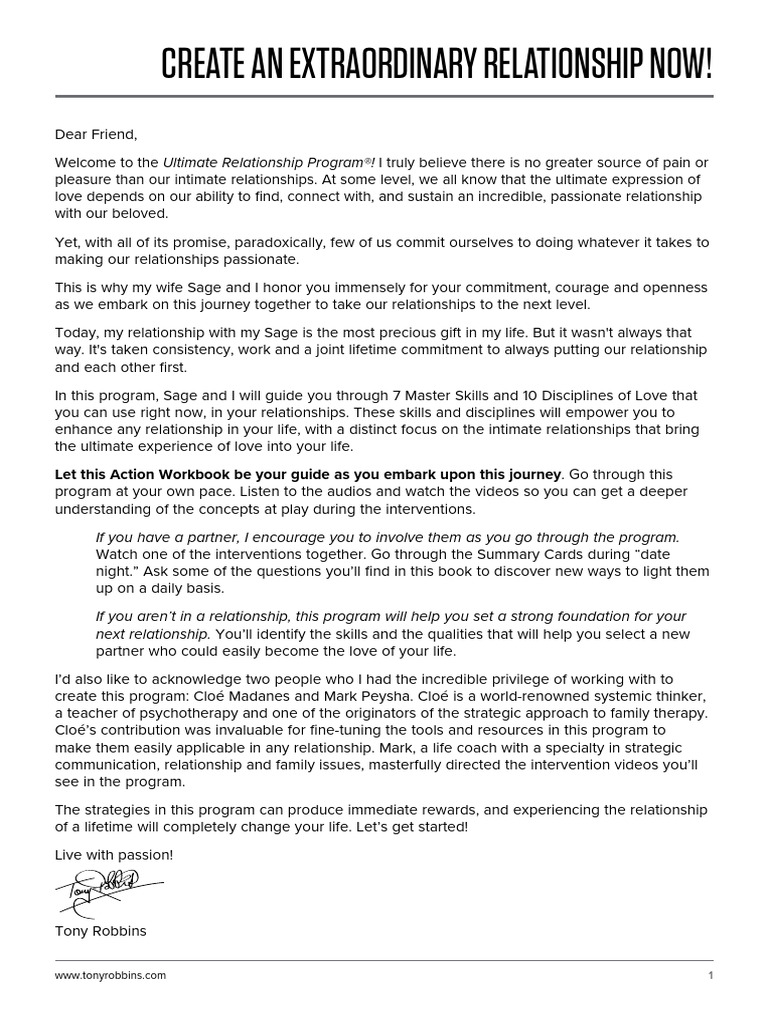 URP Action Workbook Digital | PDF | Intimate Relationships | Love