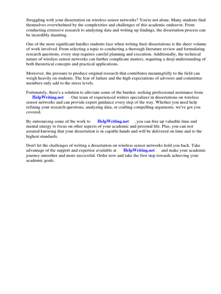 Dissertation On Wireless Sensor Network Pdf Computer Network Wireless Sensor Network