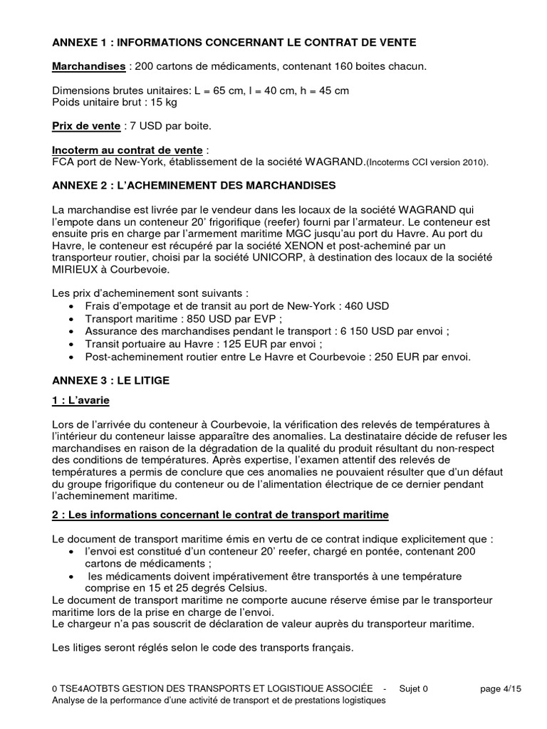 BTS - GTLA Epreuve E52 - Sujet 0 VF-4 | PDF