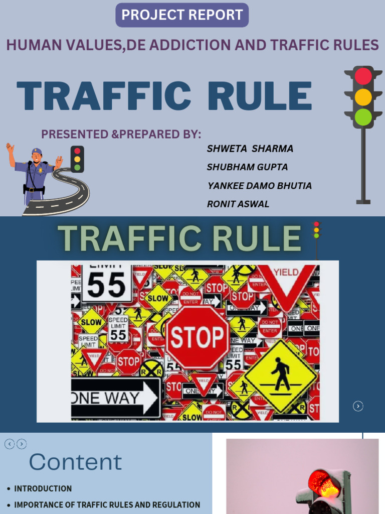 TRAFFIC RULES PDF Project Report | PDF | Traffic | Traffic Collision