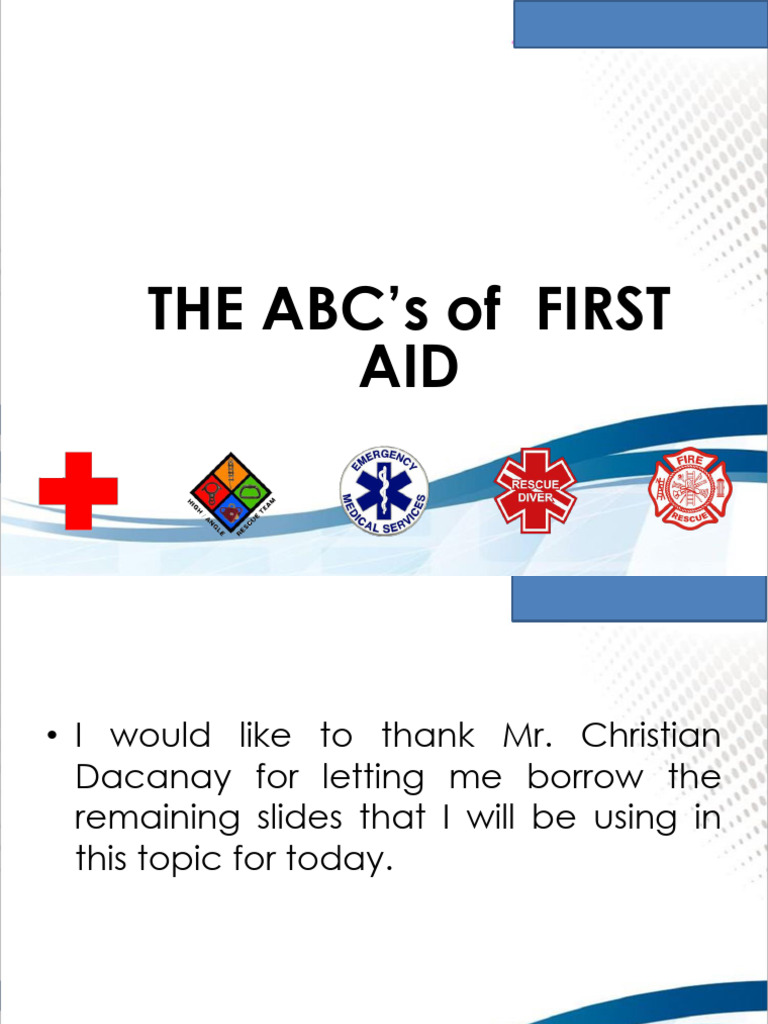 THE-ABCs-of-First-Aid. (1) - Copy | PDF | First Aid | Wound