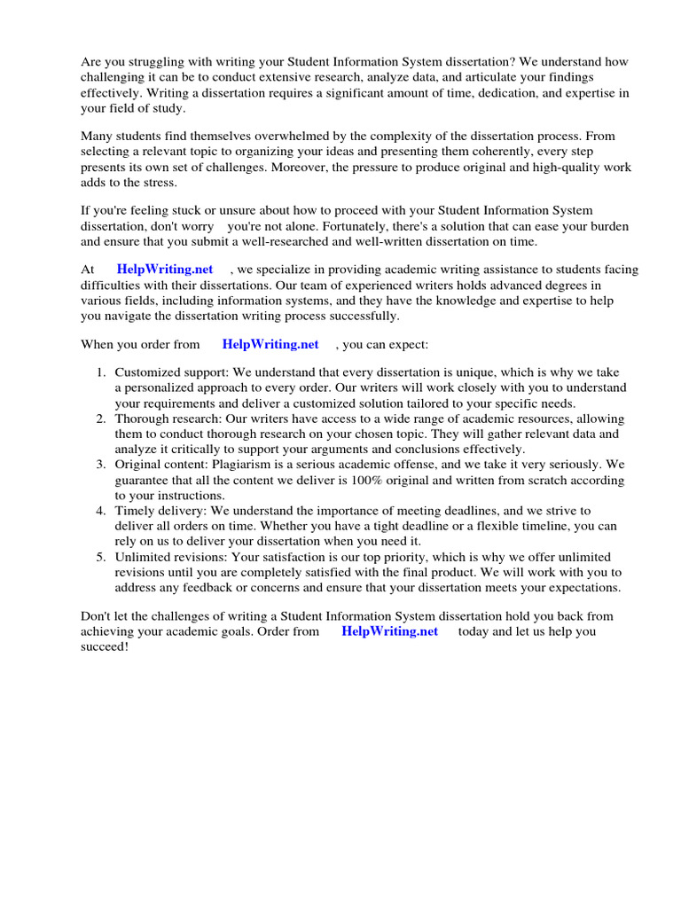 Student Information System Dissertation | PDF | Databases | Information