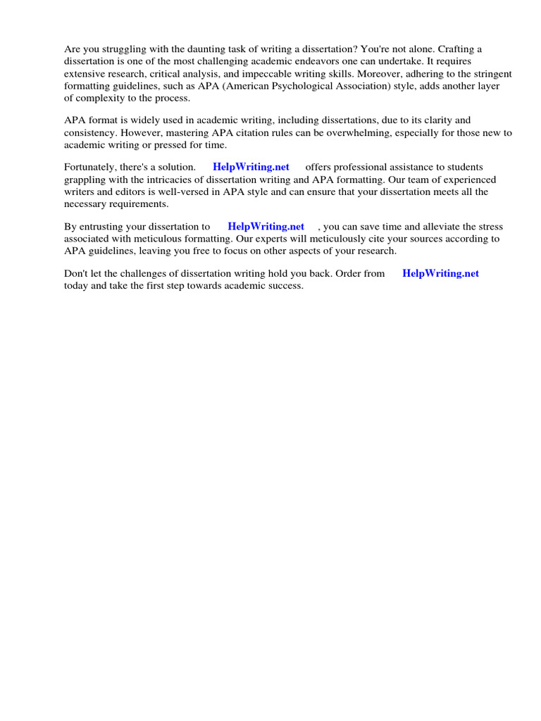 How To Cite Dissertations in Apa Format | PDF | Thesis | Citation