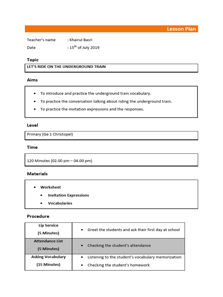 Primary English Conversation Lessons | PDF | Lesson Plan | Teaching
