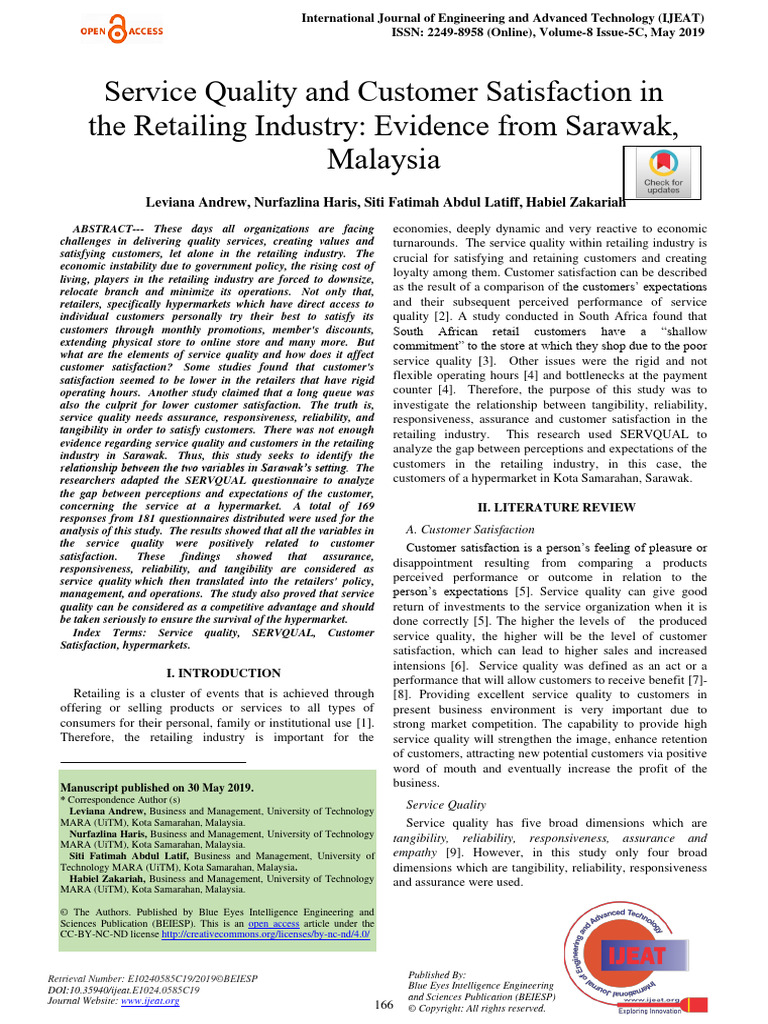 Service Quality | PDF | Business
