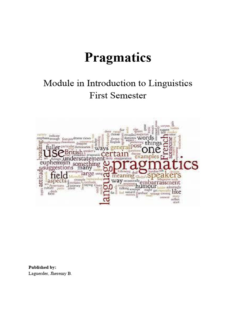 Laguerder Pragmatics | PDF | Semantics | Syntax