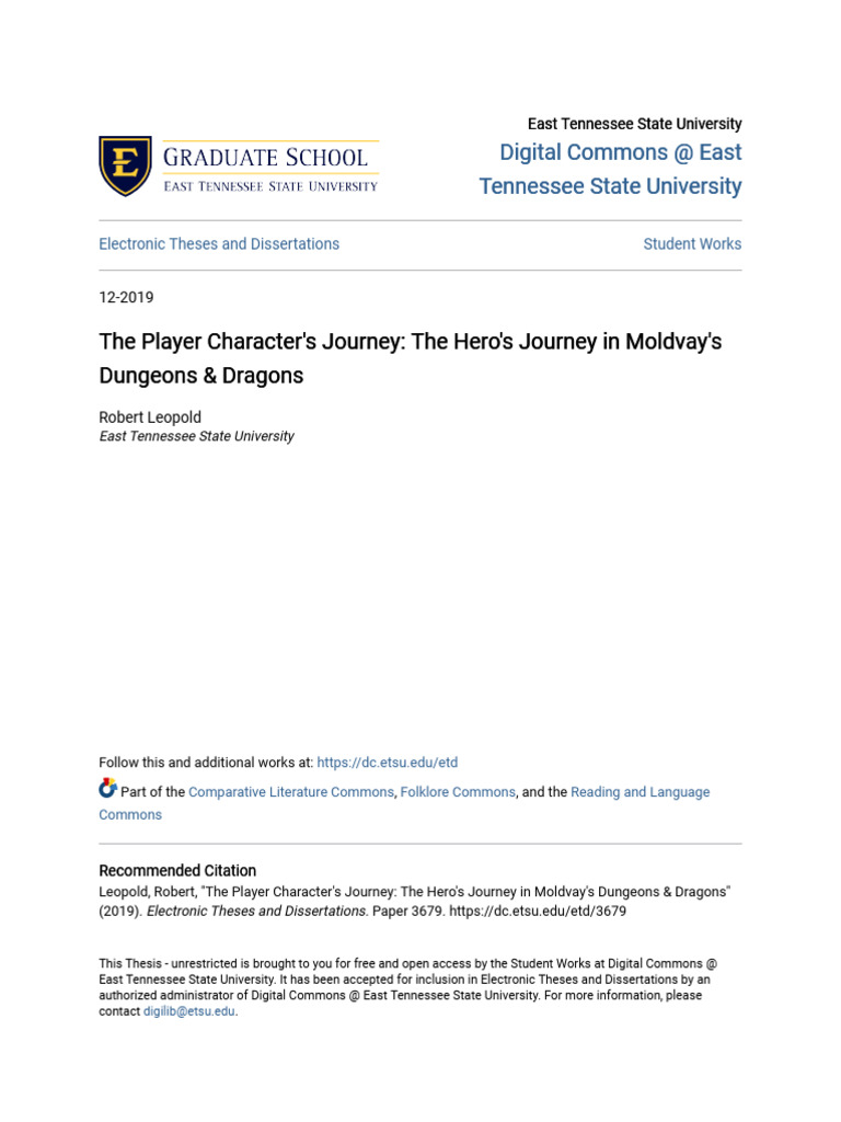 The Player Characters Journey - The Heros Journey in Moldvays D | PDF ...