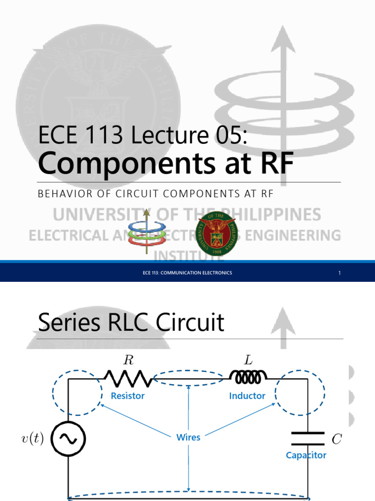 Ece113 Lec05 Components at RF | PDF | Capacitor | Inductor
