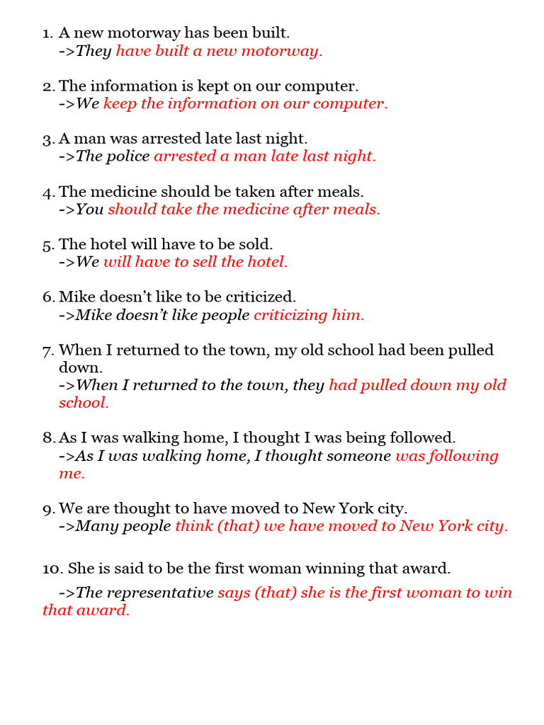 Sentence Rewriting Examples | PDF | Social Science | Travel