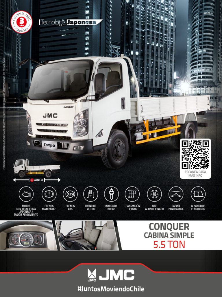 Ficha Técnica JMC Conquer 5.5T SC | PDF | Estilos de carrocería | Bienes manufacturados