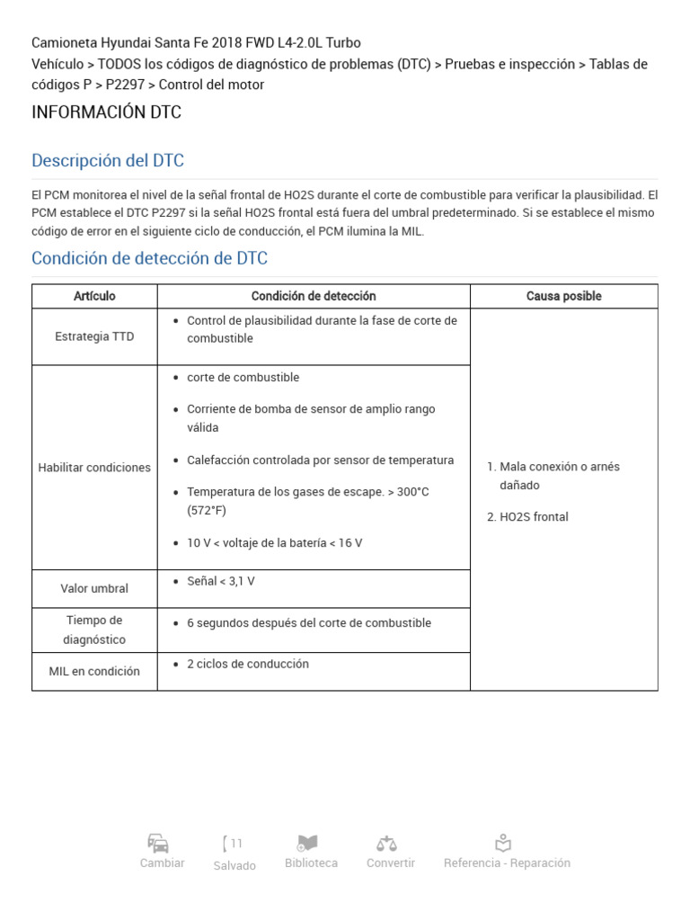SANTA FE DTC Information (ALL Diagnostic Trouble Codes (DTC) ) - ALLDATA Repair | PDF