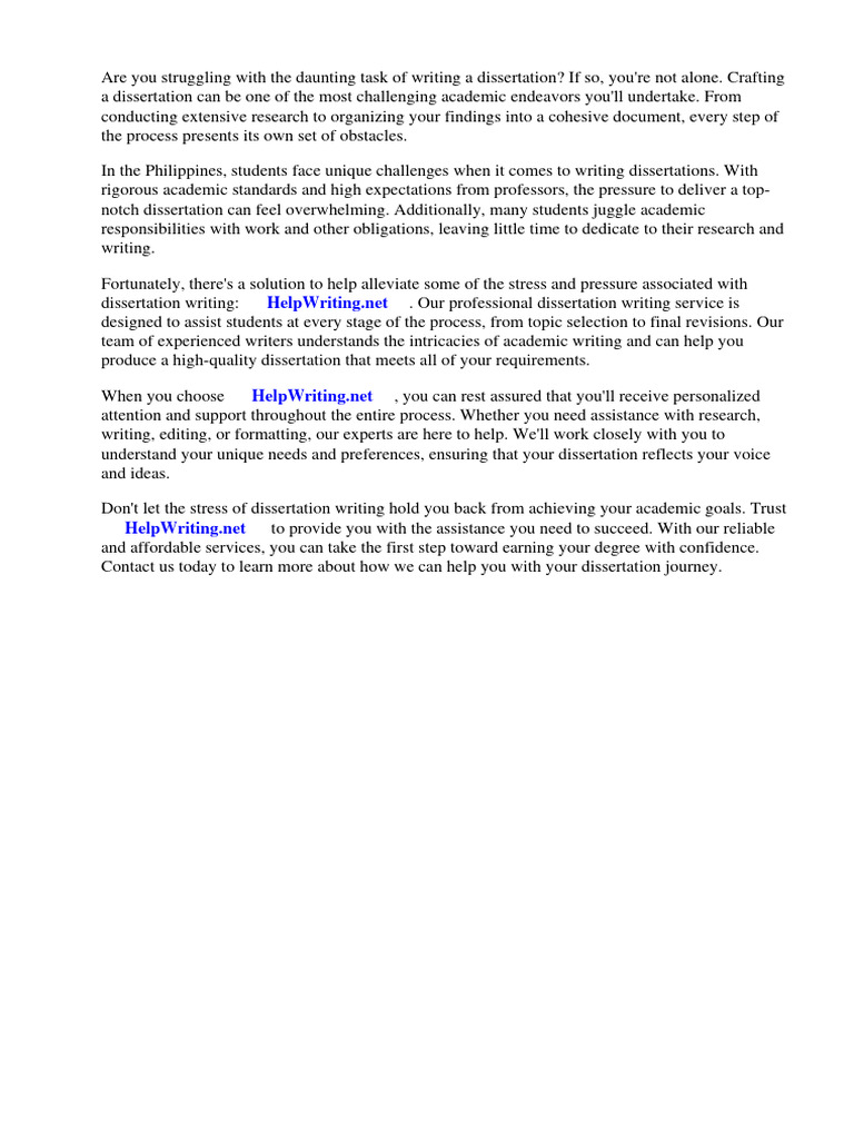 Sample Dissertation Philippines | PDF | Thesis | Essays
