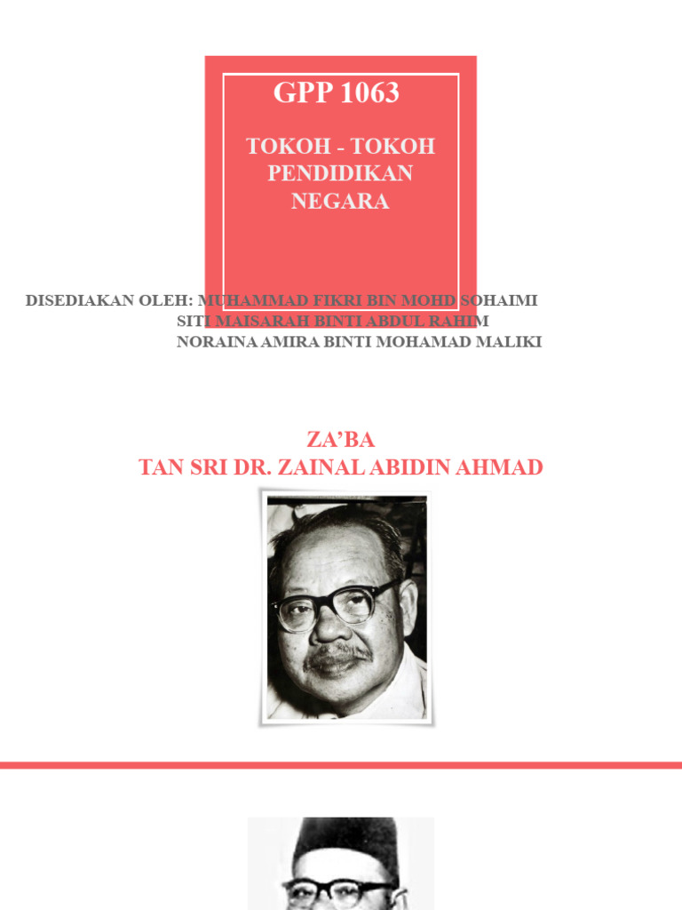 Tokoh Pendidikan Negara-Za'ba | PDF