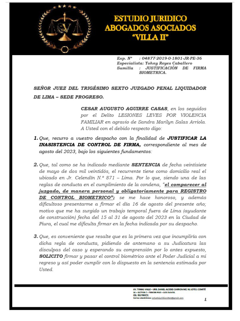 Justificacion BiometricaCESAR AGUIRRE CASAS | PDF | Documento de identidad | Ley Pública