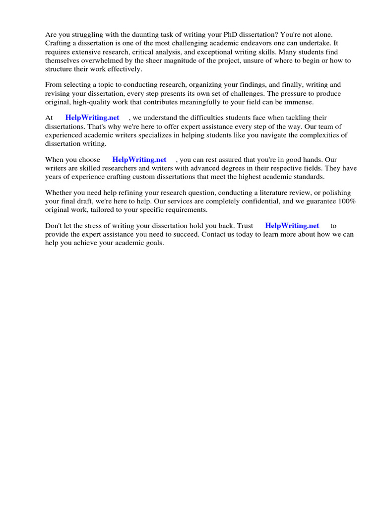 How To Write Your PHD Dissertation | PDF