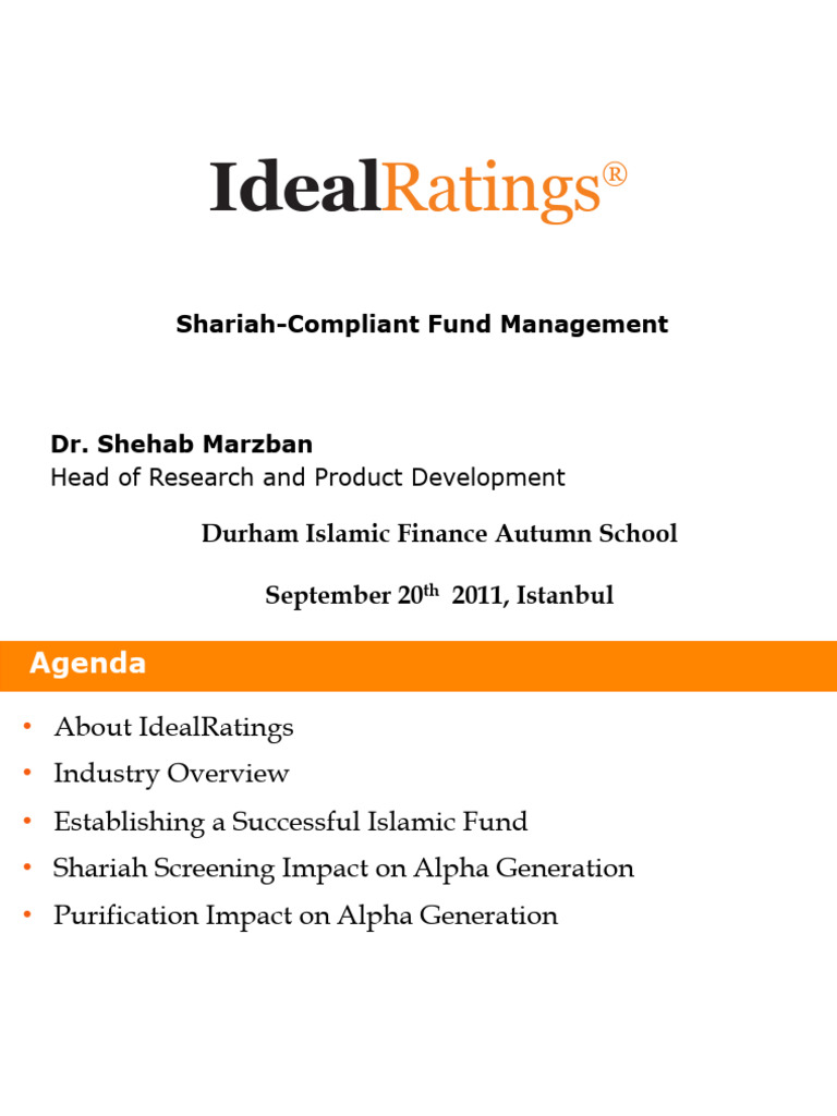 Shariah-Compliant Fund Management | PDF | Islamic Banking And Finance ...