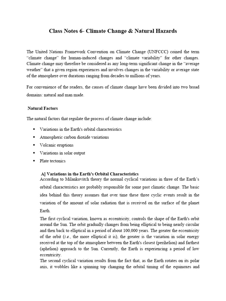 EVS Climate Change & Natural Hazards | PDF | Climate Change | Chlorofluorocarbon