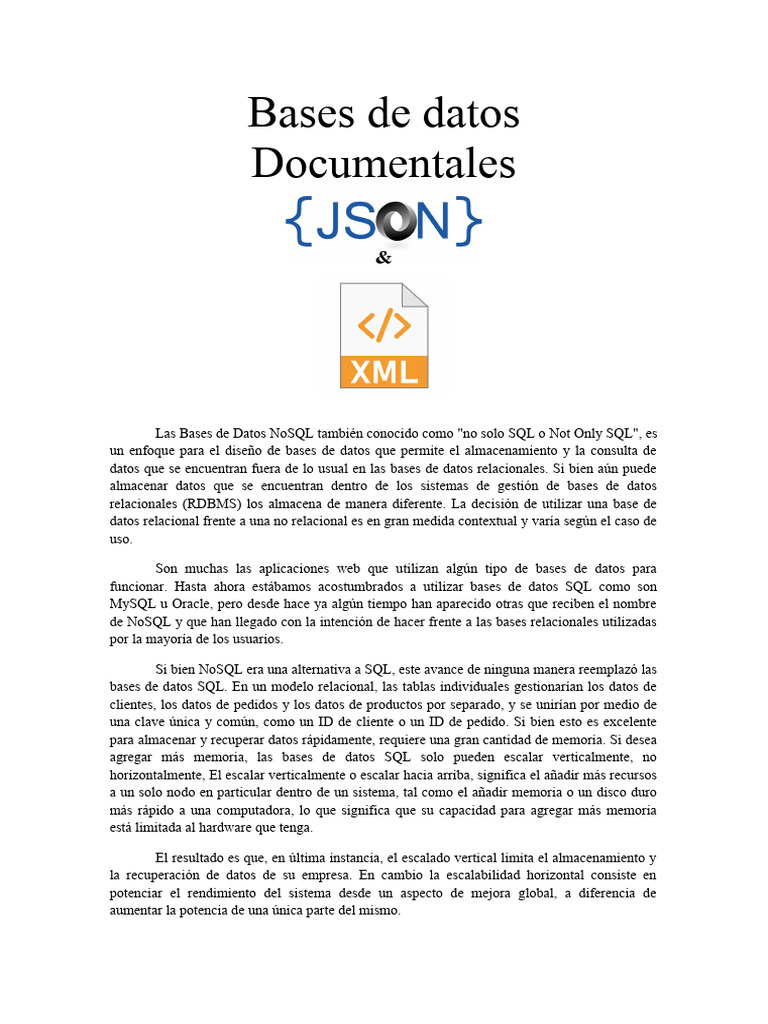 Bases de Datos Documentales | PDF | Bases de datos | No Sql