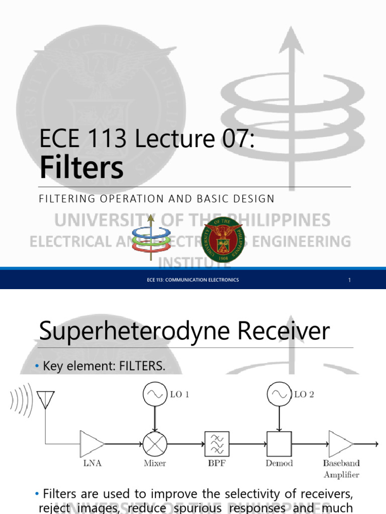 Ece113 Lec07 Filters | PDF | Electronics | Electricity