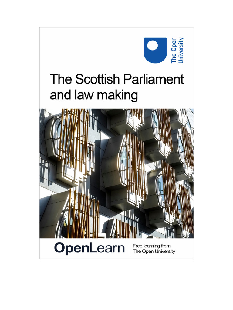 The Scottish Parliament and Law Making 2 | PDF | Scotland | United Kingdom