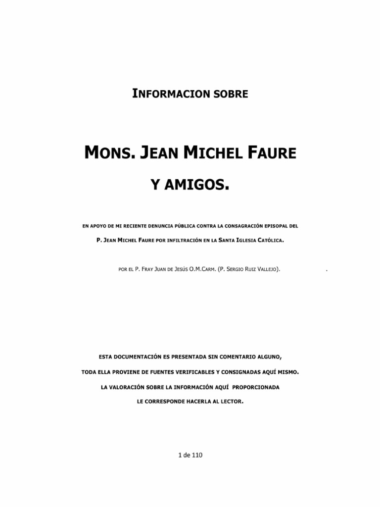 Información Sobre El P.faure | PDF