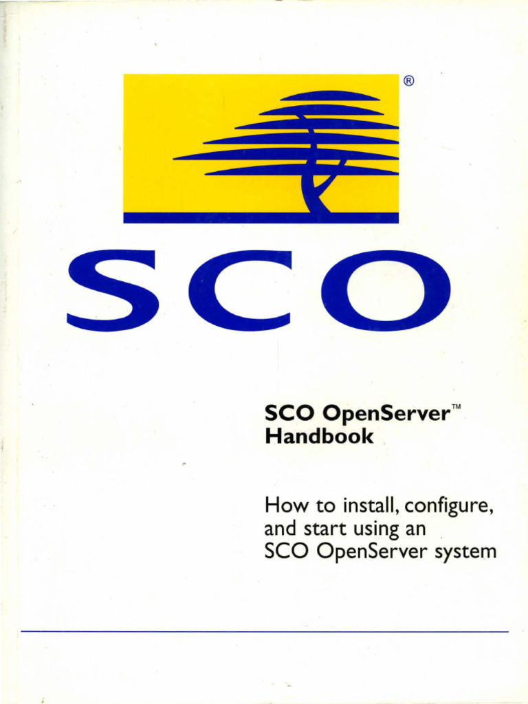 SCO OpenServer Handbook | PDF | Booting | Device Driver