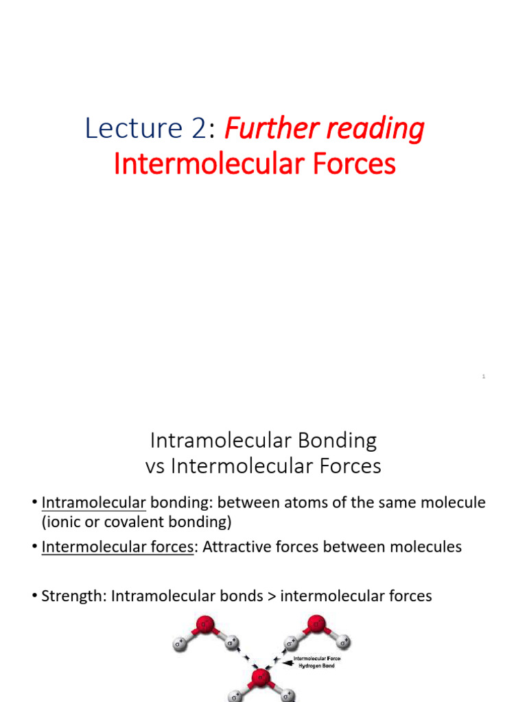 Lecture 2 Intermolecular Forces | PDF | Intermolecular Force | Chemical Polarity