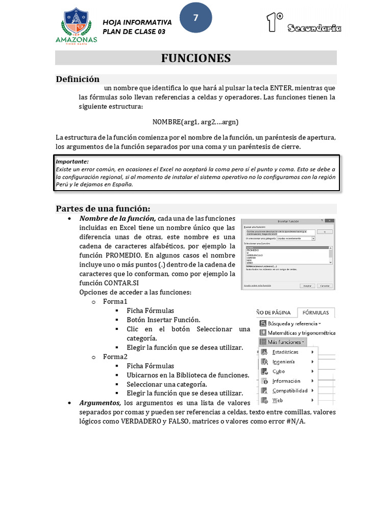 Hoja Informativa 03 - Funciones | PDF | Función (Matemáticas) | Multiplicación