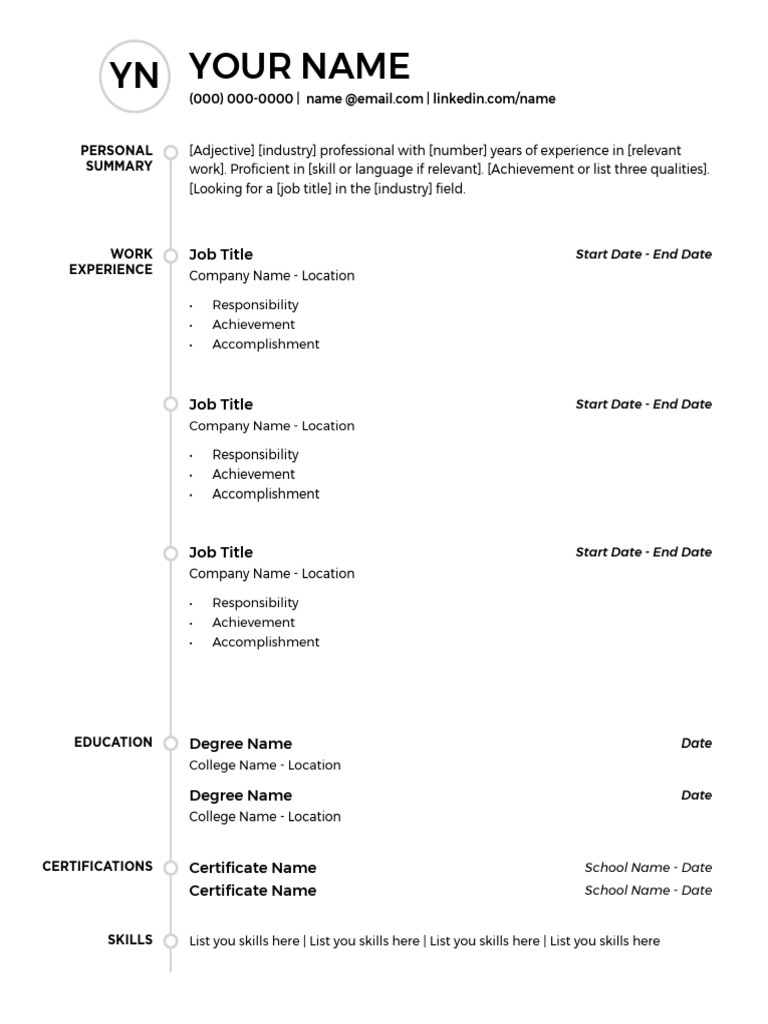Technology Resume Template | PDF