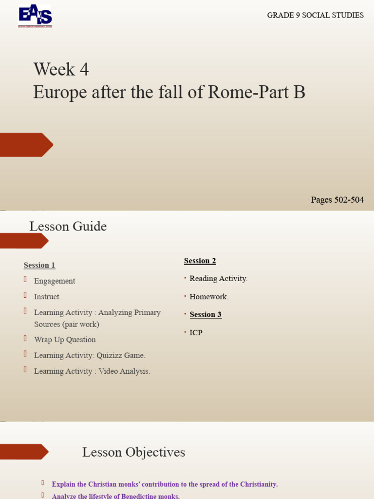 Week 4. Europe After The Fall of Rome - Part B | PDF | Charlemagne | Franks