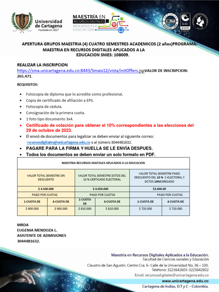 APERTURA MAESTRIA | PDF