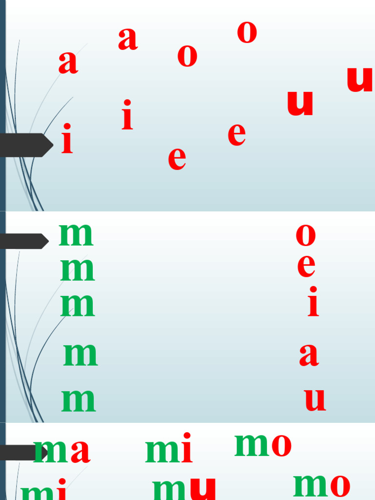 las vocales, la letra m y la l | PDF