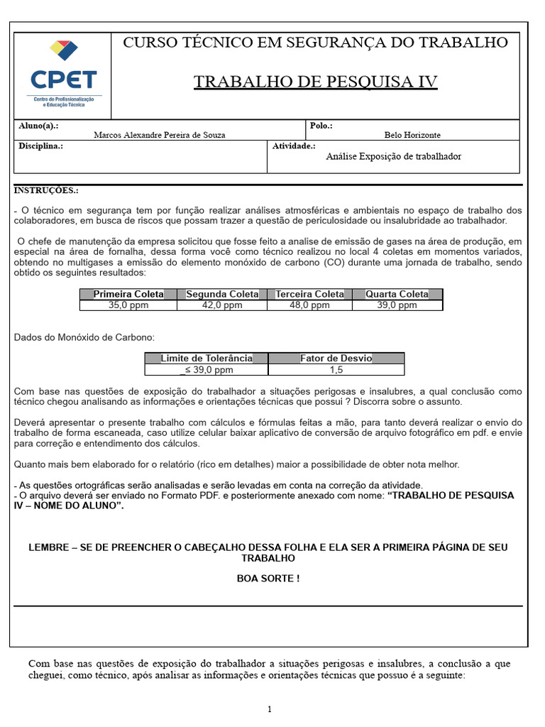 Cpet - Atividade de Pesquisa Iv - Orientações Da Atividade | PDF | Medição