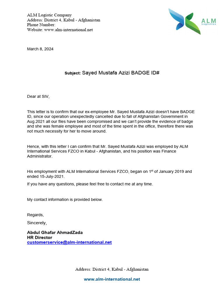 Sayed Mustafa Azizi BADGE ID | PDF | Career & Growth