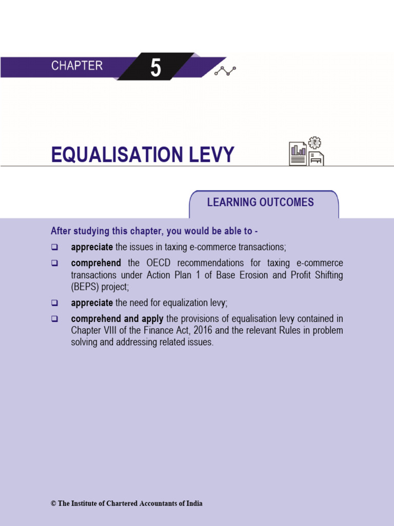 Equalisation Levy ICAI Module | PDF | Taxes | Permanent Establishment