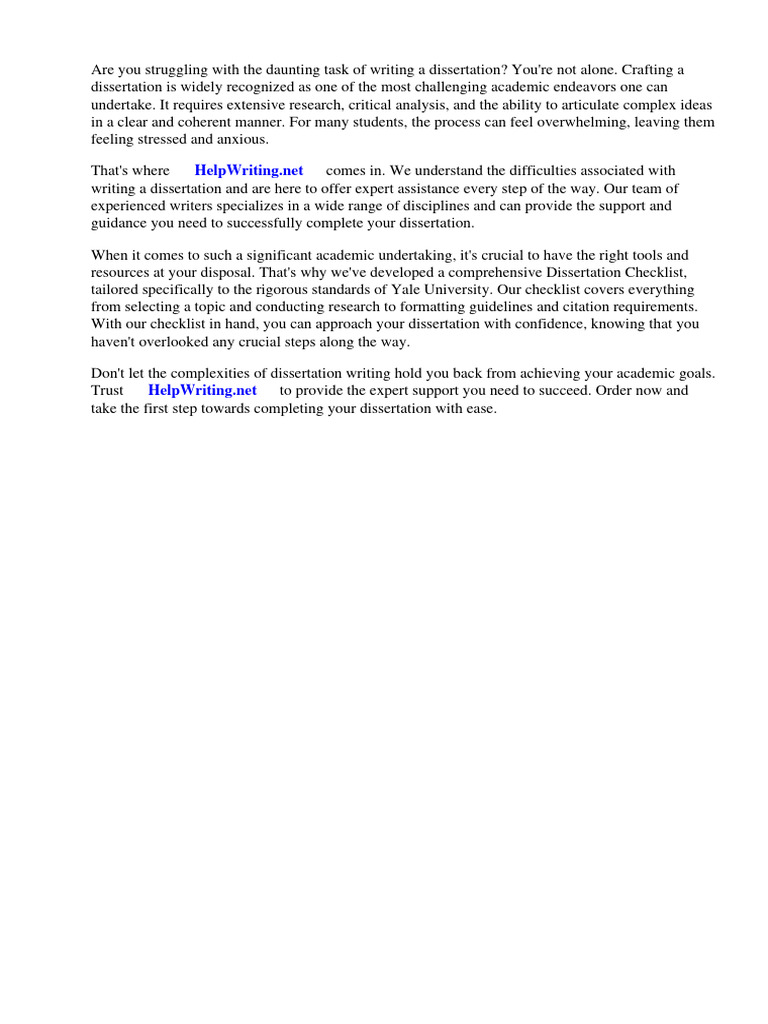 Dissertation Checklist Yale | PDF | Thesis | Human Communication