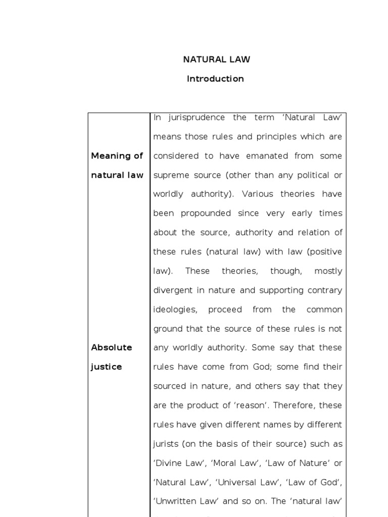 Understanding Natural Law Theories | PDF