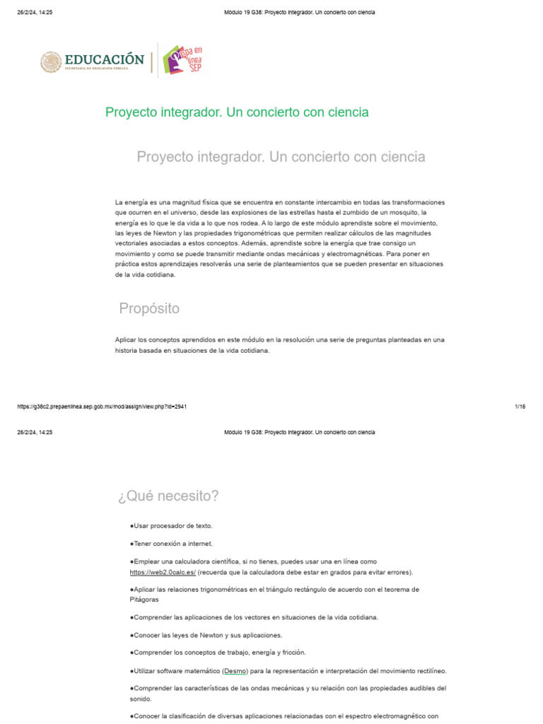 Módulo 19 G38 - Proyecto Integrador. Un Concierto Con Ciencia | PDF ...