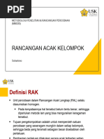 Rancangan Acak Kelompok Lengkap (Rakl) | PDF