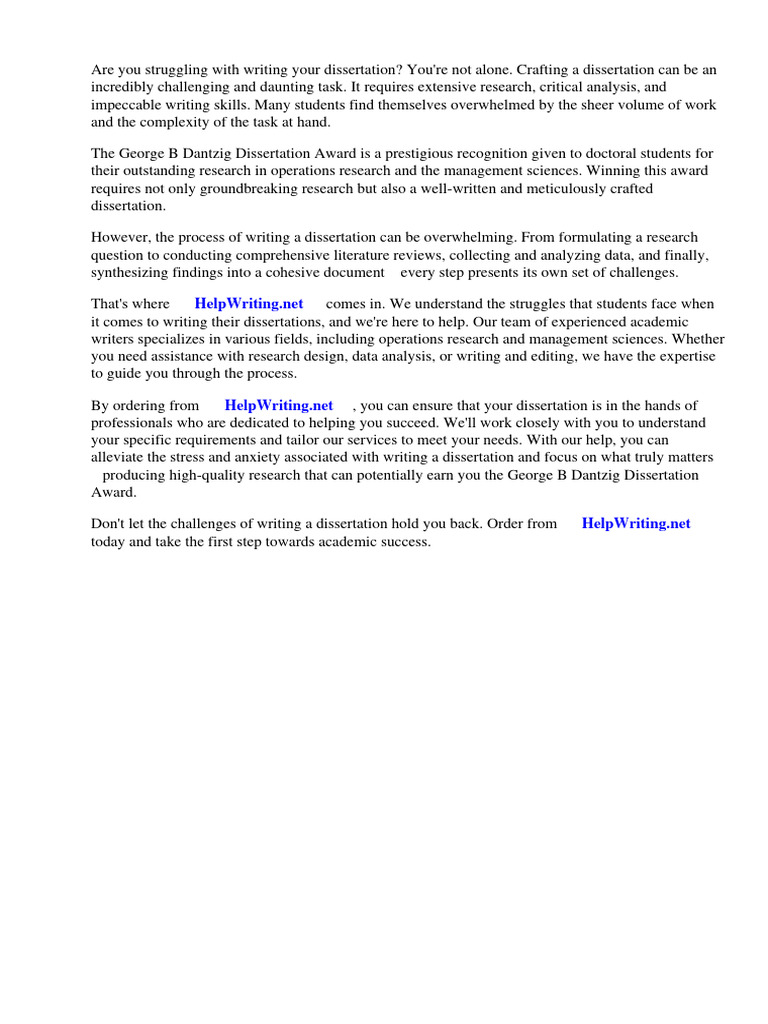 George B Dantzig Dissertation Award | PDF | Linear Programming | Science