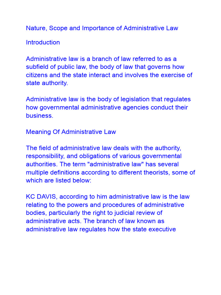 Meaning Administrative Scope | PDF | Social Science