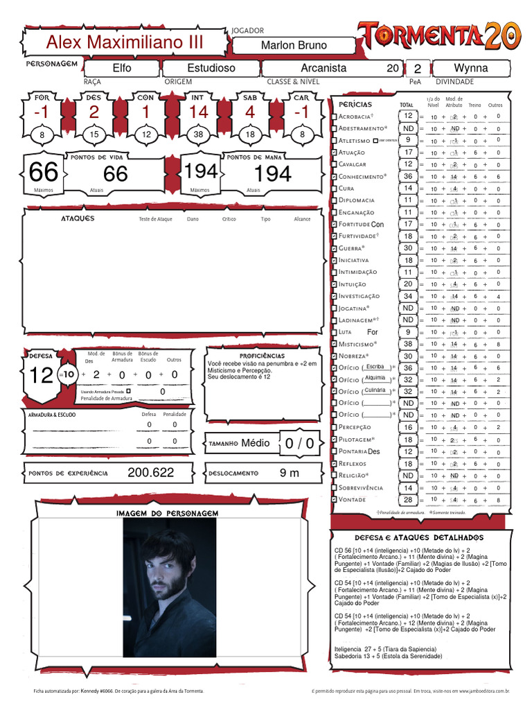 Ficha T20 Area de Tormenta | PDF